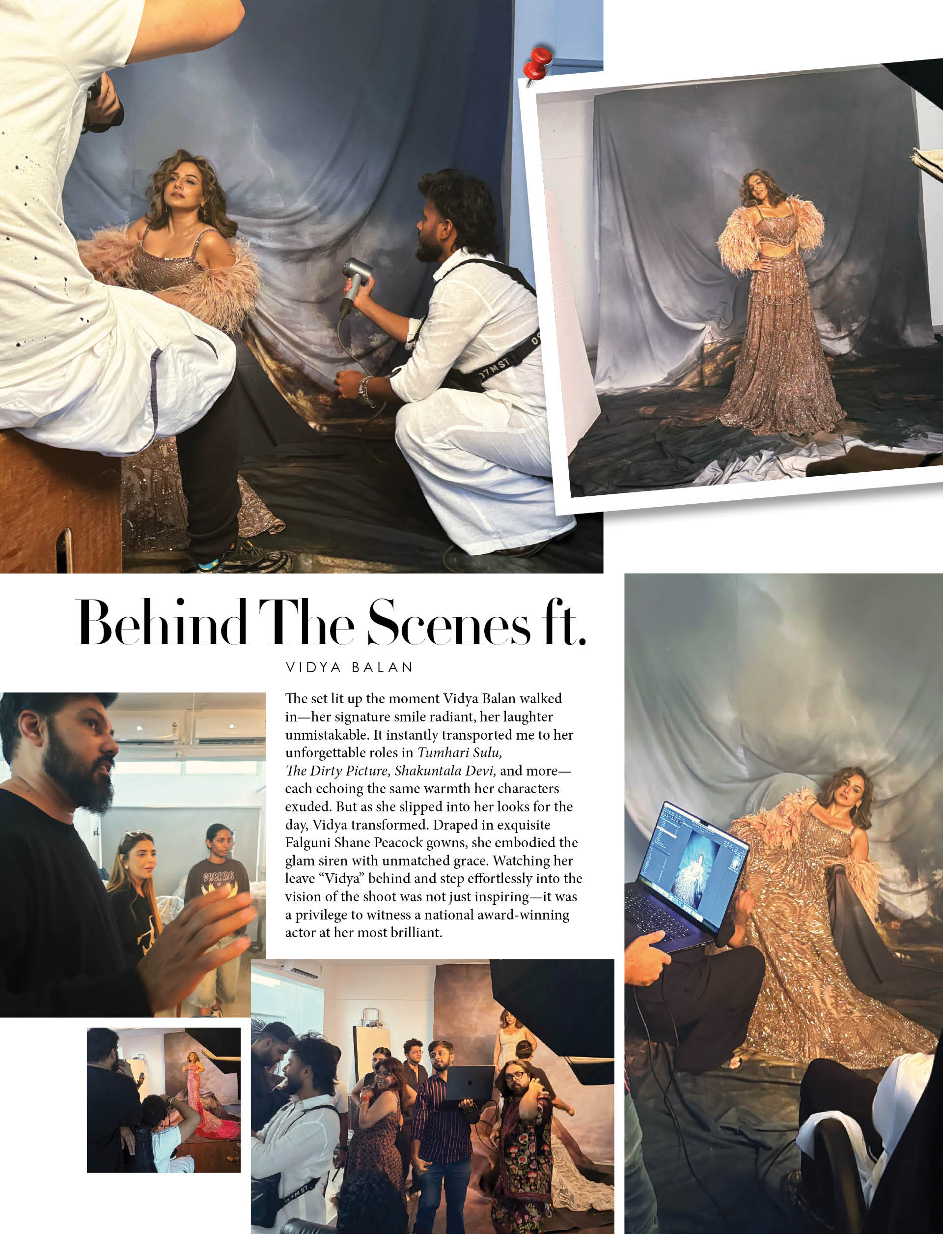 The set lit up the moment Vidya Balan walked in—her signature smile ...