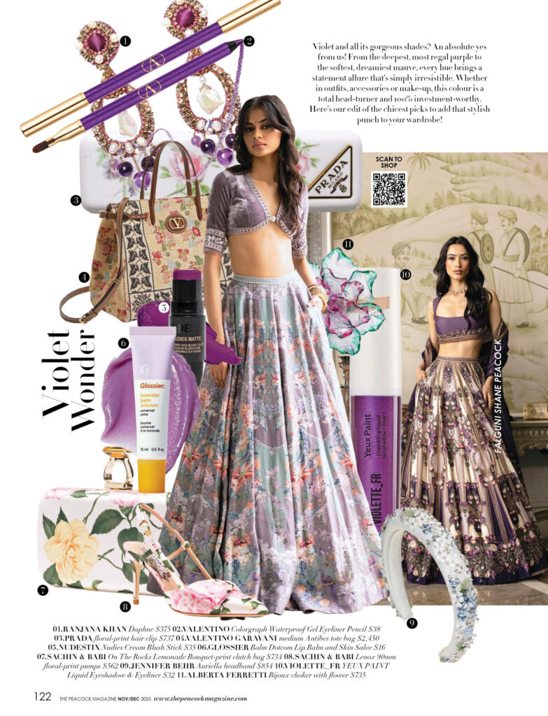 VIOLET WONDER - Red-hued accessories? Now that’s a power move!